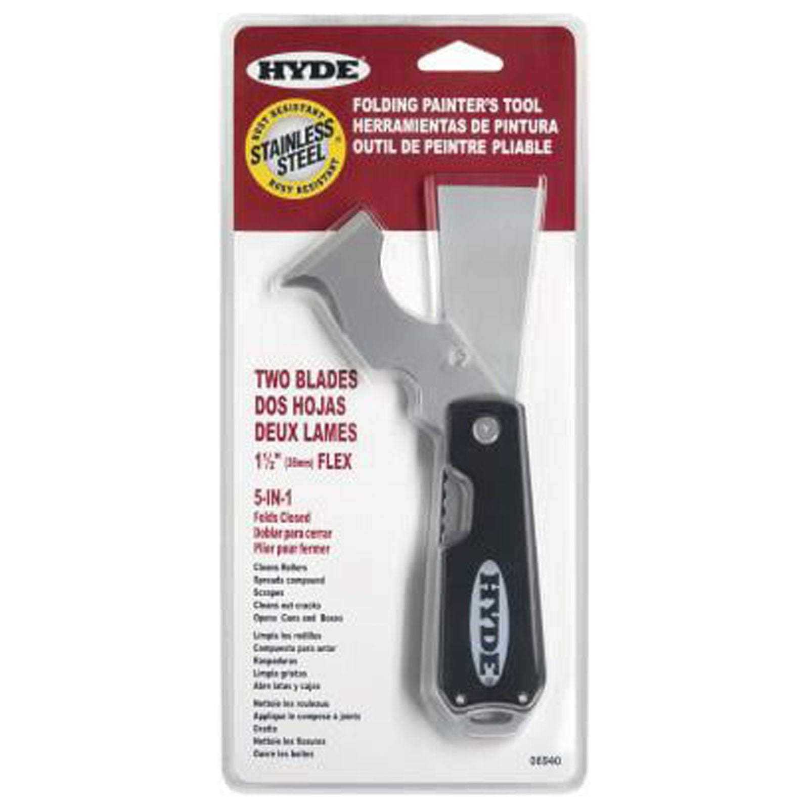 Hyde 06940 Dual Blade Folding 5-in-1 Painter's Tool - Quantity 1 ...
