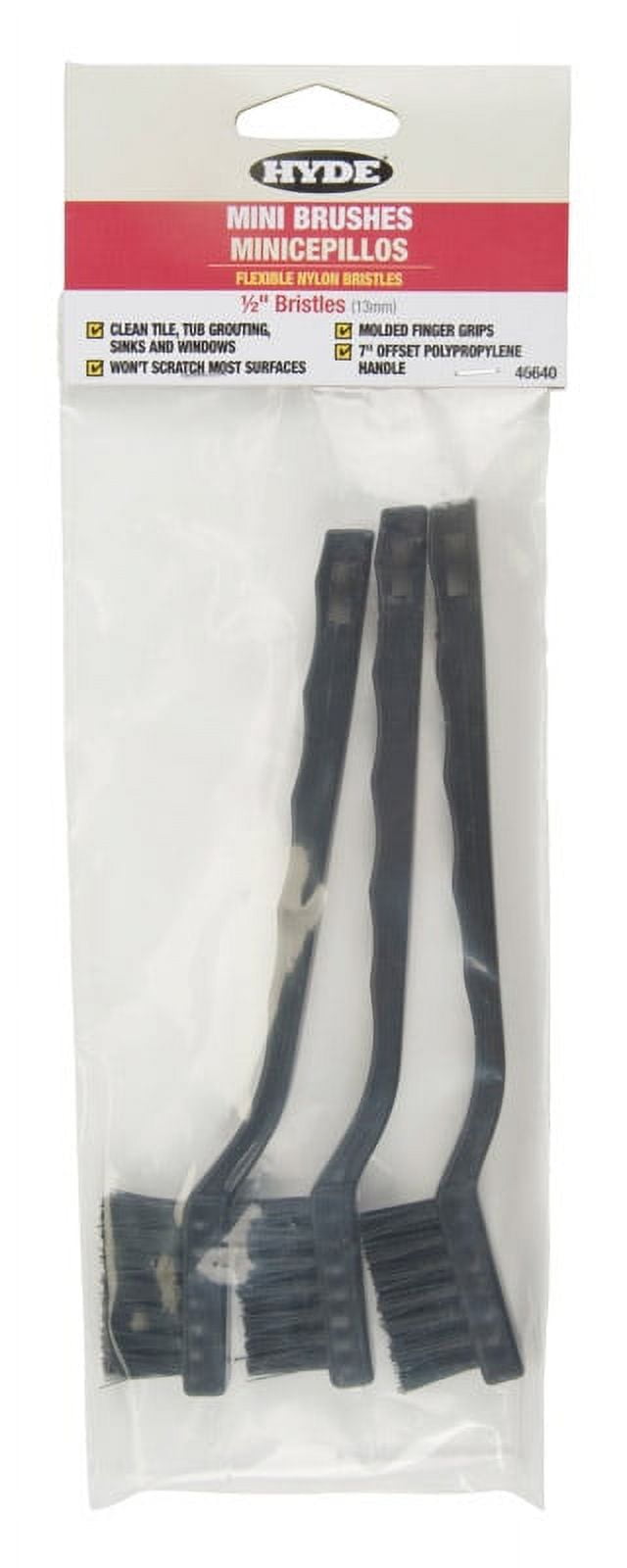 Hyde 10 in. L Nylon Mini Bristle Brush, Each - Walmart.com