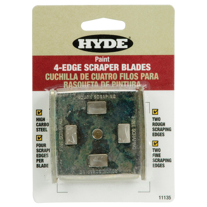 Hyde 2-1/2 in. W High Carbon Steel 4-Edge Scraper Blade - Walmart.com