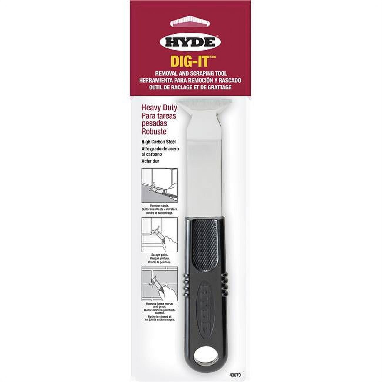 Hyde Dig-it 1-1/2 in. W High Carbon Steel Triple-Edge Multi-Purpose ...