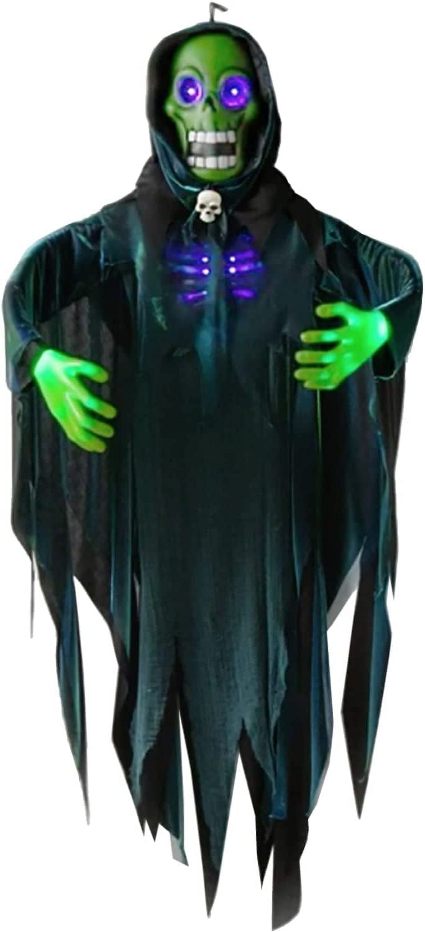 Hyde & EEK Giant Skeleton Ghoul Light Up Green Halloween Decoration ...