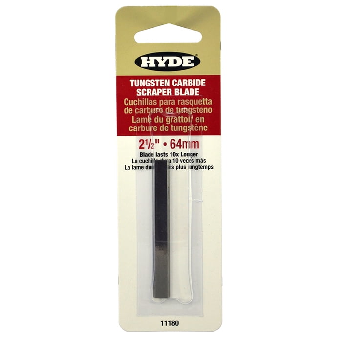 2-1/2" Hyde Tools 11180 Hyde Replacement 2-Edge Carbide Scraper Blade ...