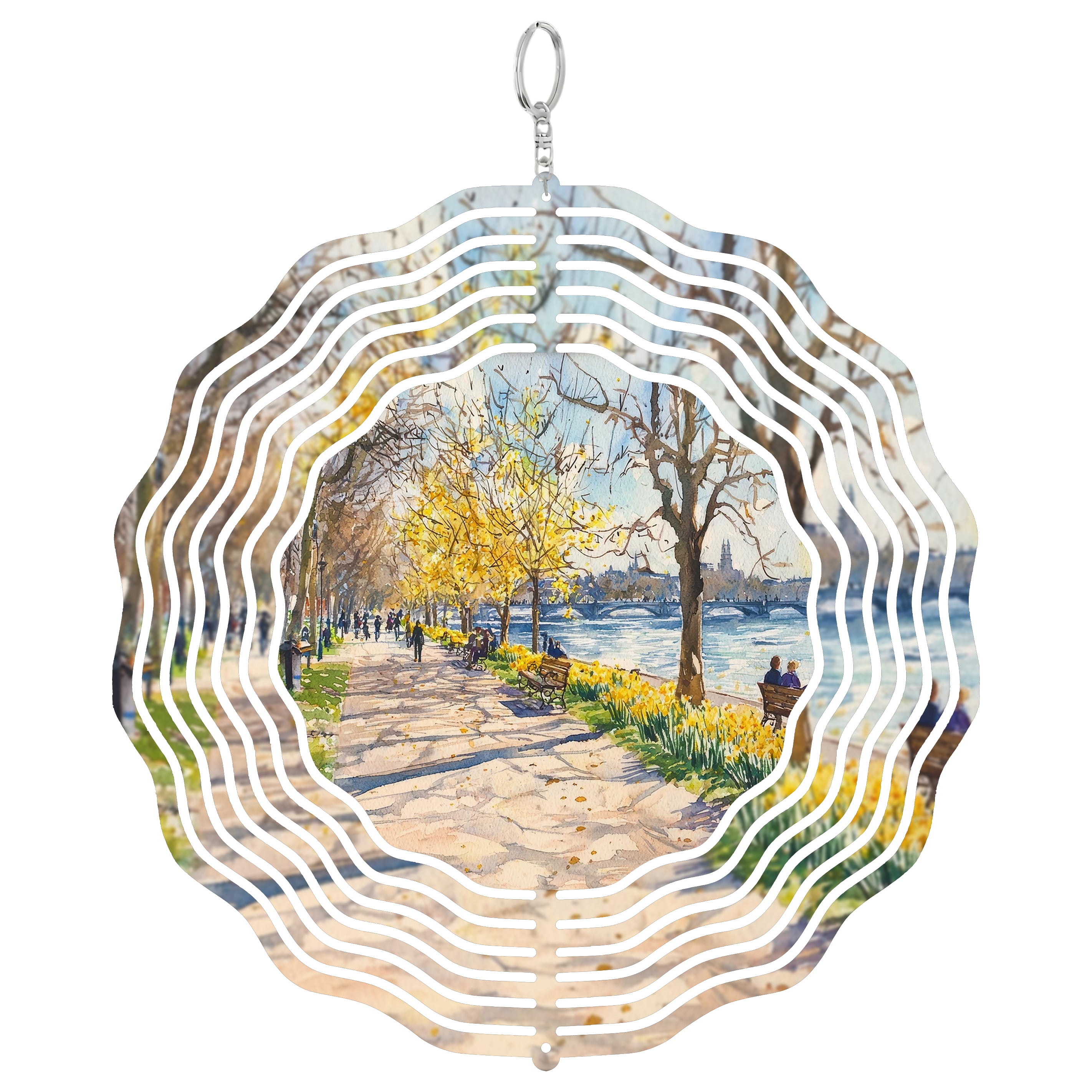 Hyde Park London Serpentine 3D Wind Spinner Stainless Steel Kinetic Art ...