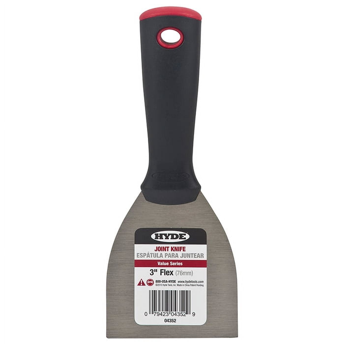 HYDE Value 04352 Putty Knife, 3 in W Blade, HCS Blade, Polypropylene ...