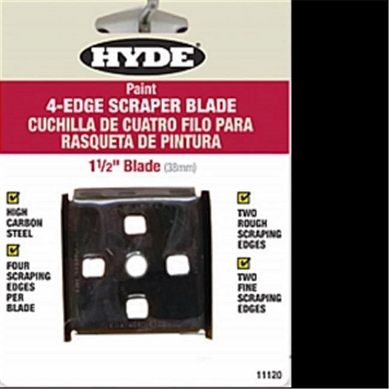 Hyde Tools 11120 4-Edge Scraper Replacement Blade, 1-1/2" - Walmart.com