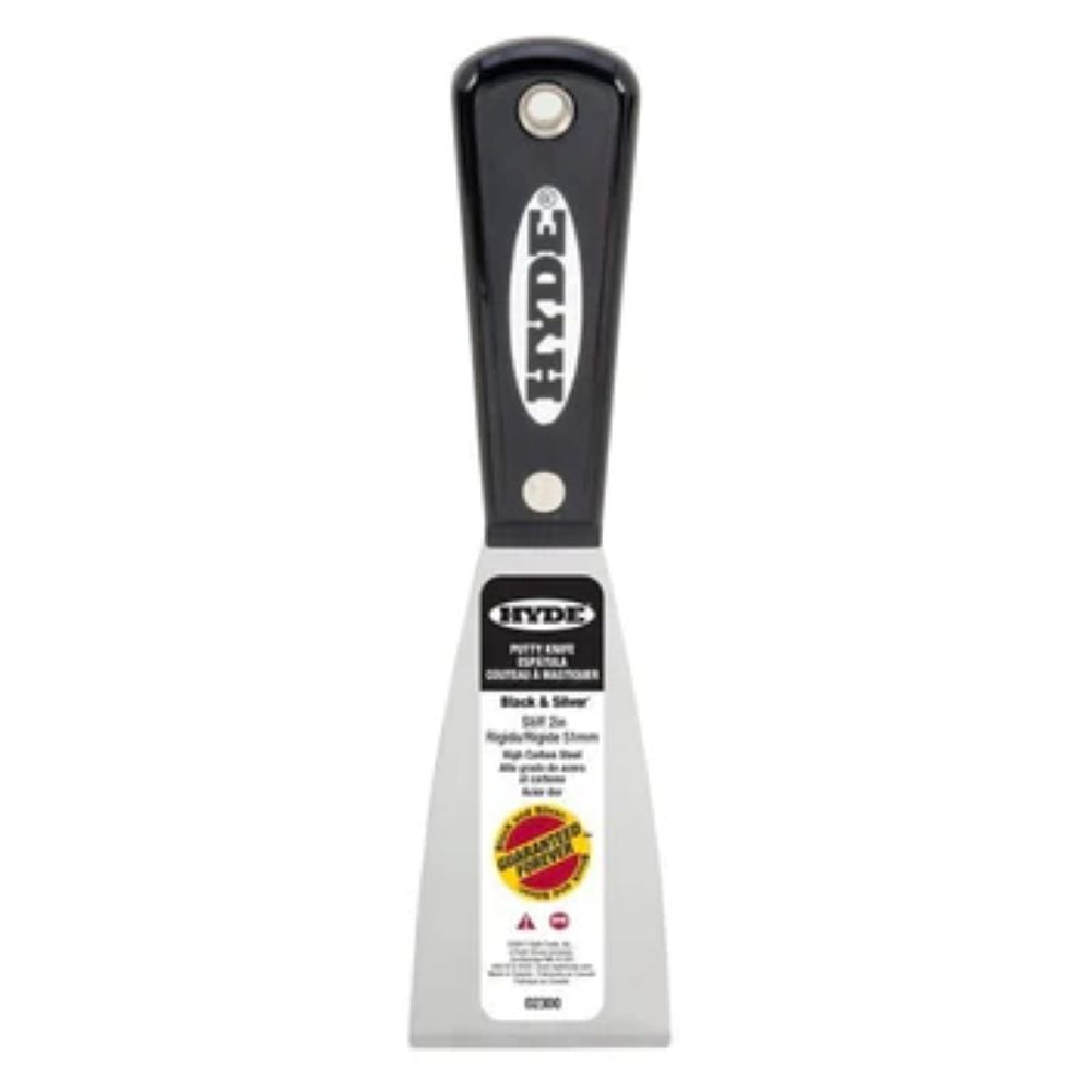 Hyde Tools: Stiff Black & SIlver Putty Knife - 2" - Walmart.com