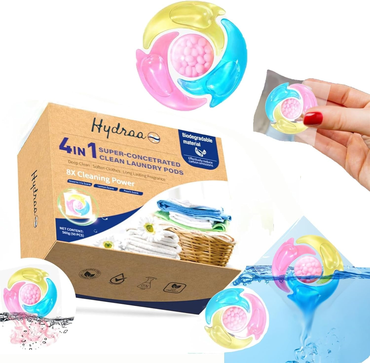 Hydra Laundry Pods, Hydraa Laundry Pods, Hydra Hydraa 4-in-1 Super ...