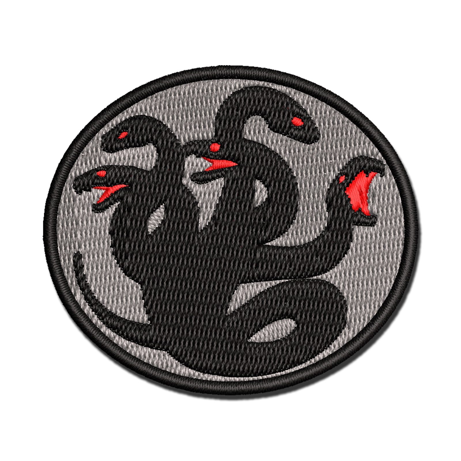 Hydra Snake Monster Mythical Creature Applique Multi-Color Embroidered Hook & Loop Patch - 2.5 ...