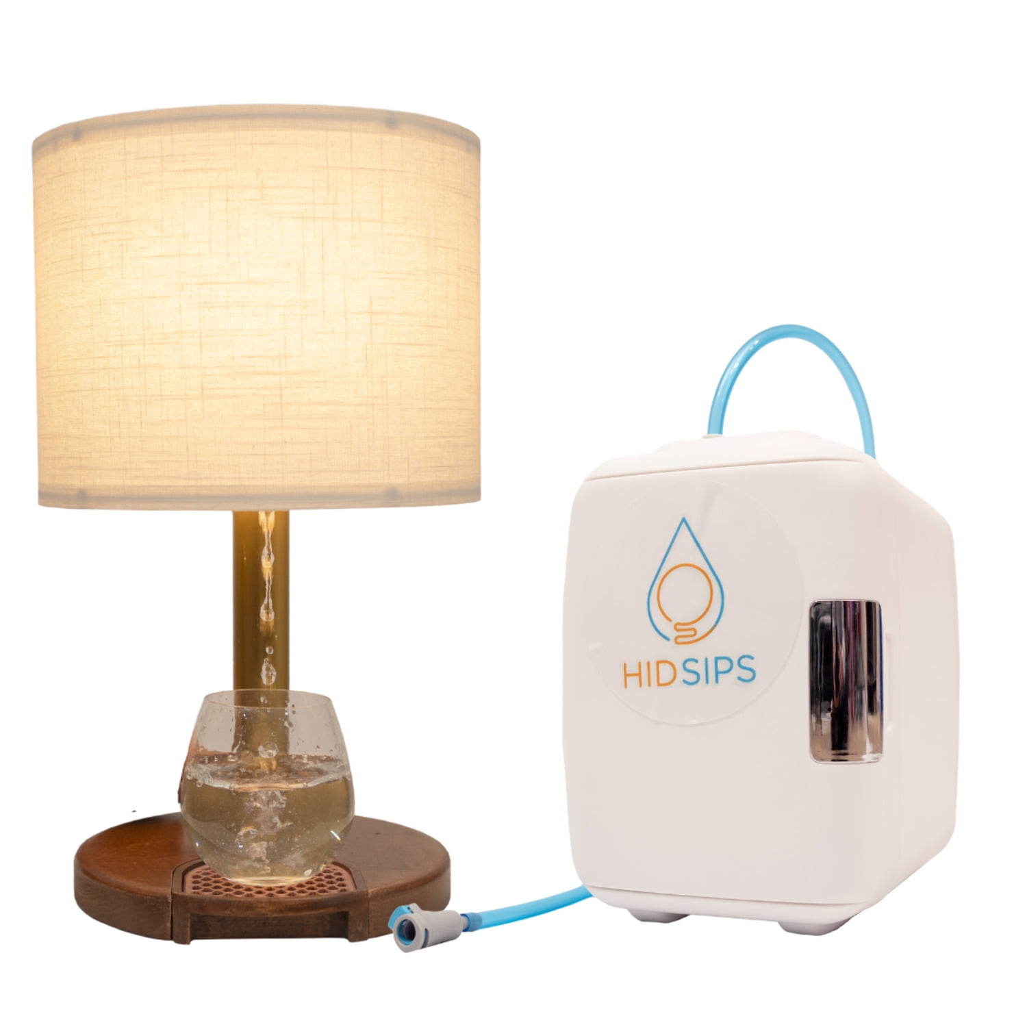 HydraLamp w/Mini Fridge, Bedside Desktop Water Dispenser Lamp, Water ...