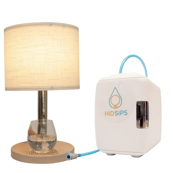 HydraLamp w/Mini Fridge, Bedside Desktop Water Dispenser Lamp, Water ...