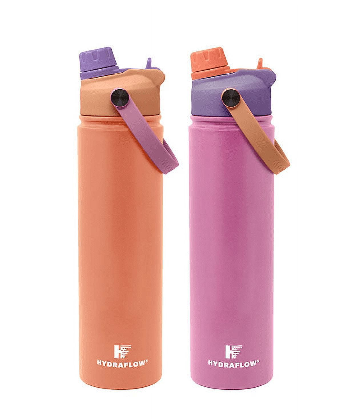 Hydraflow 25-oz. Double Wall Stainless Steel Water Bottle with Dual Lid ...