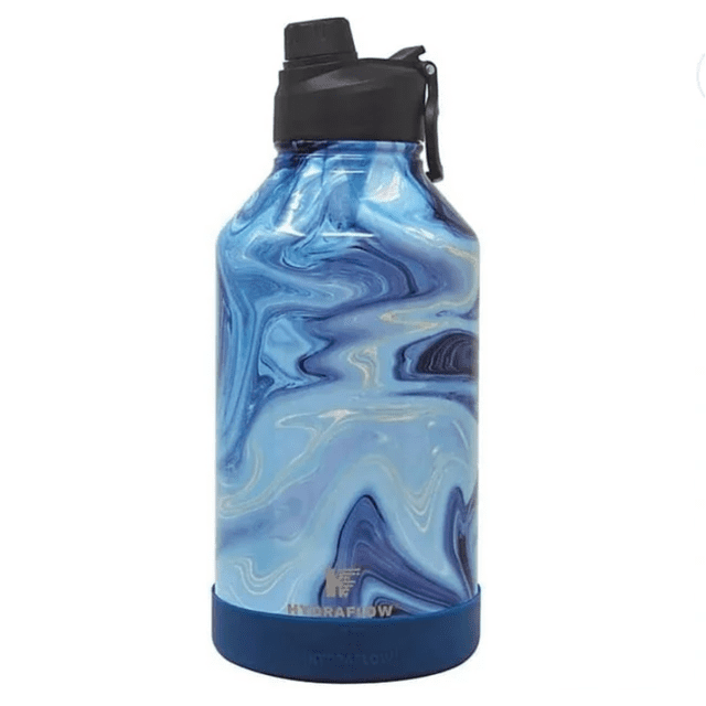Hydraflow Triple Walled Stainless Steel Crusader Bottle, 64Oz (Navy ...