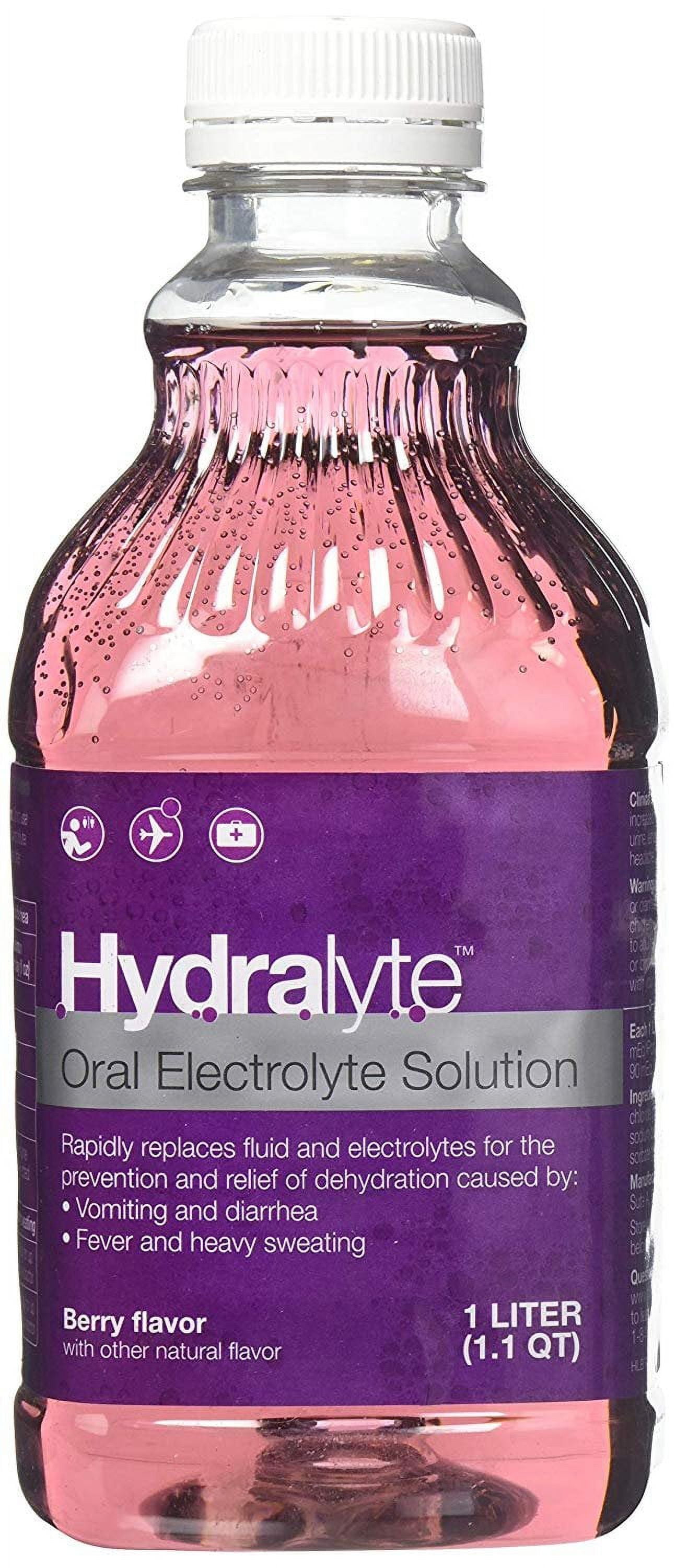 Hydralyte Berry Liquid Bottle Oral Electrolyte Solutions, 35.2 oz ...