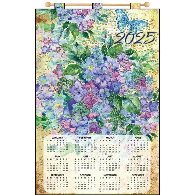 Hydrangea 2025 Felt Sequin Calendar - Walmart.com