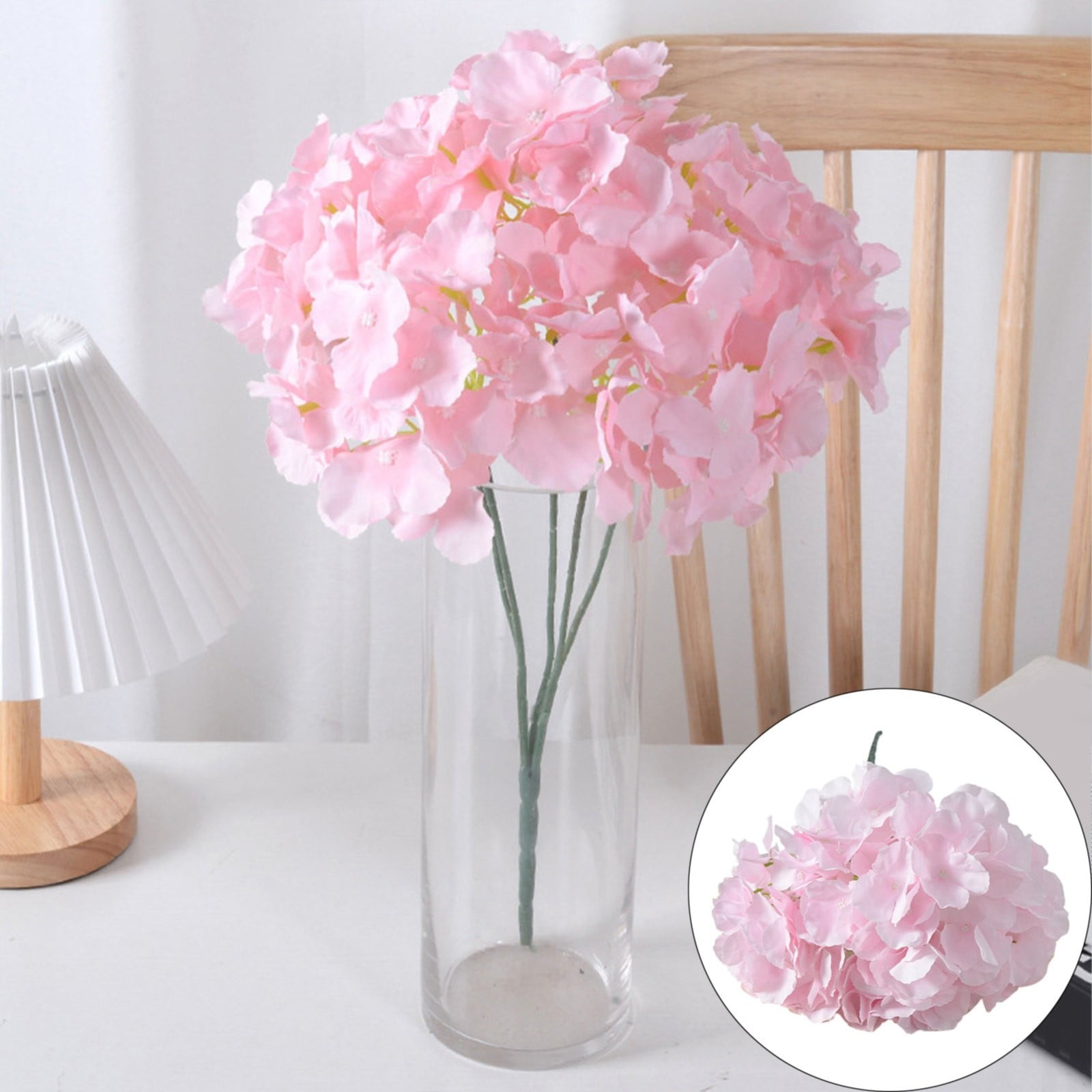 Hydrangea Artificial Flower, Pink - Artificial Hydrangea Flowers Heads ...
