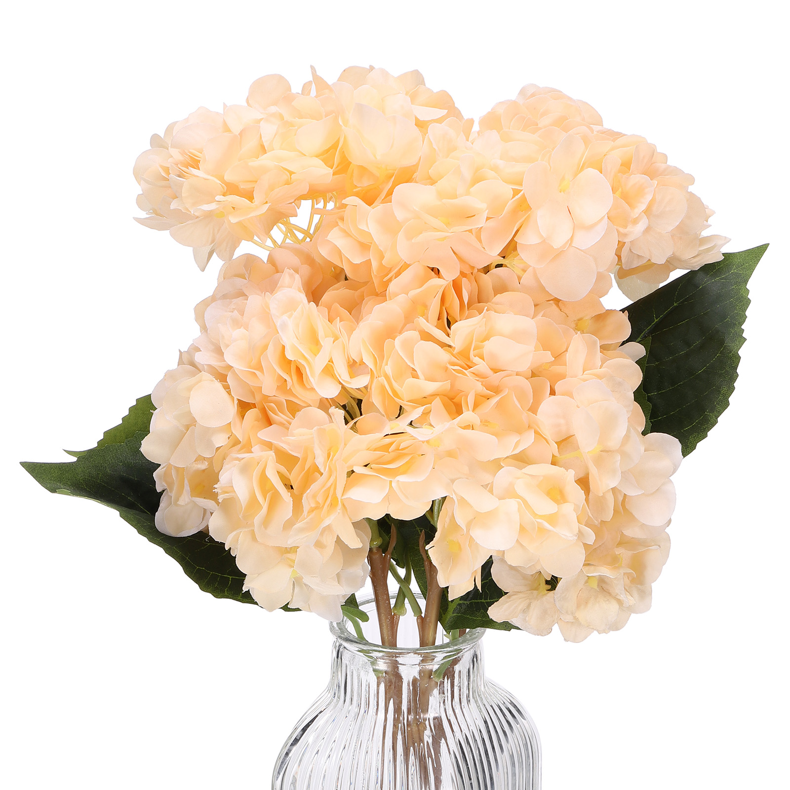 Hydrangea Artificial Flowers, 4PCS Faux Hydrangea Flowers Artificial ...