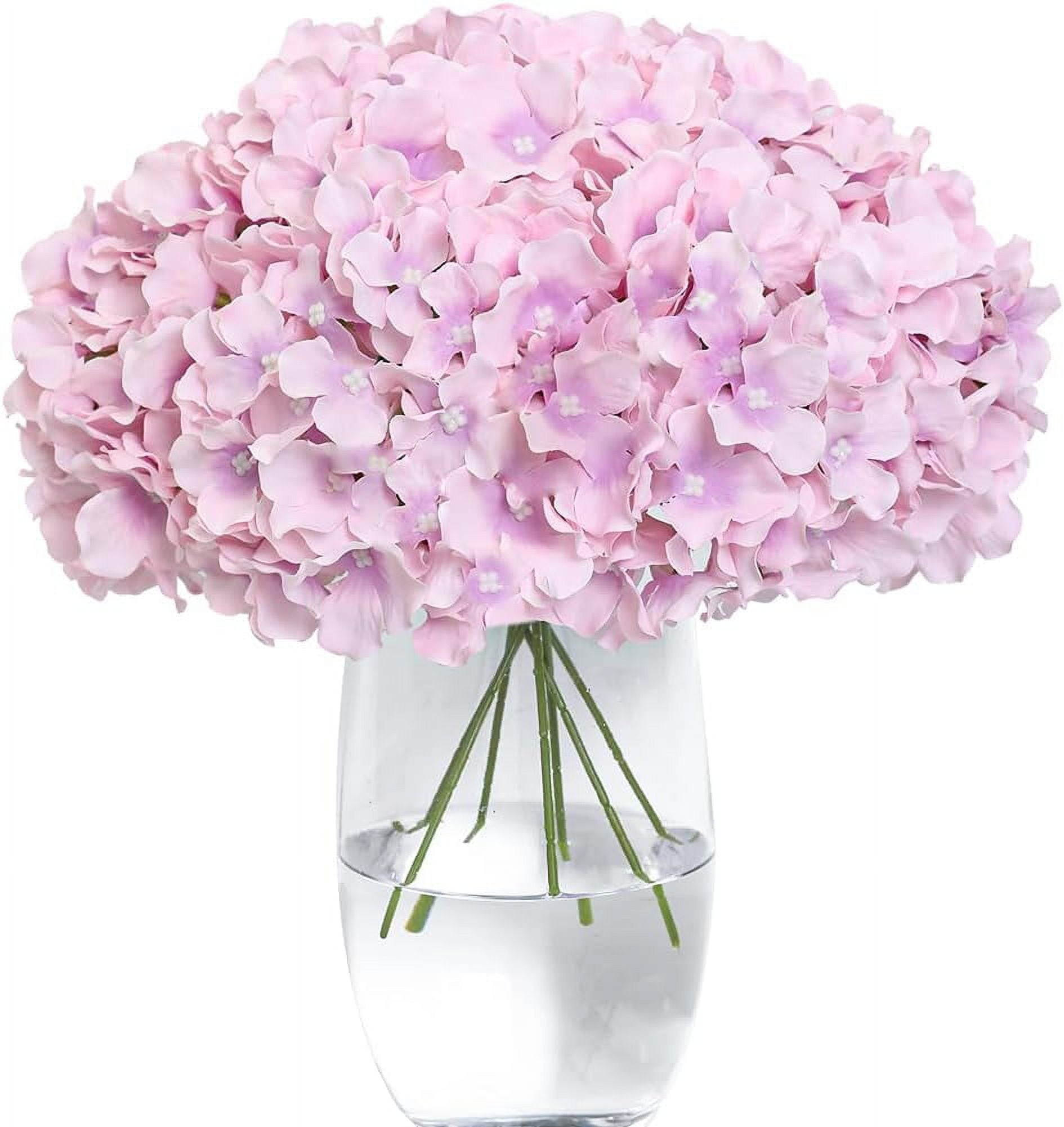 Hydrangea Artificial Flowers with Stems 12pcs Silk Blue Flower Heads ...