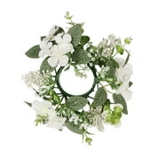 Small Candle Rings Wreaths, Roses Artificial Flowers for Wedding ...