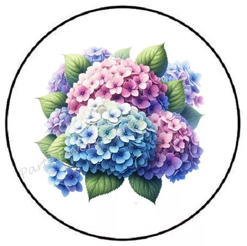 Hydrangea Flowers Stickers Party Favors Phone Decal Water Bottle ...