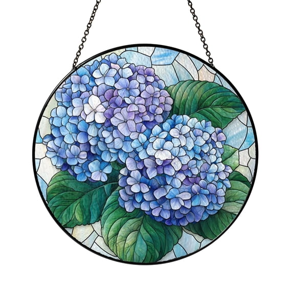 Hydrangea Glass Suncatcher – Window Decor - Walmart.com