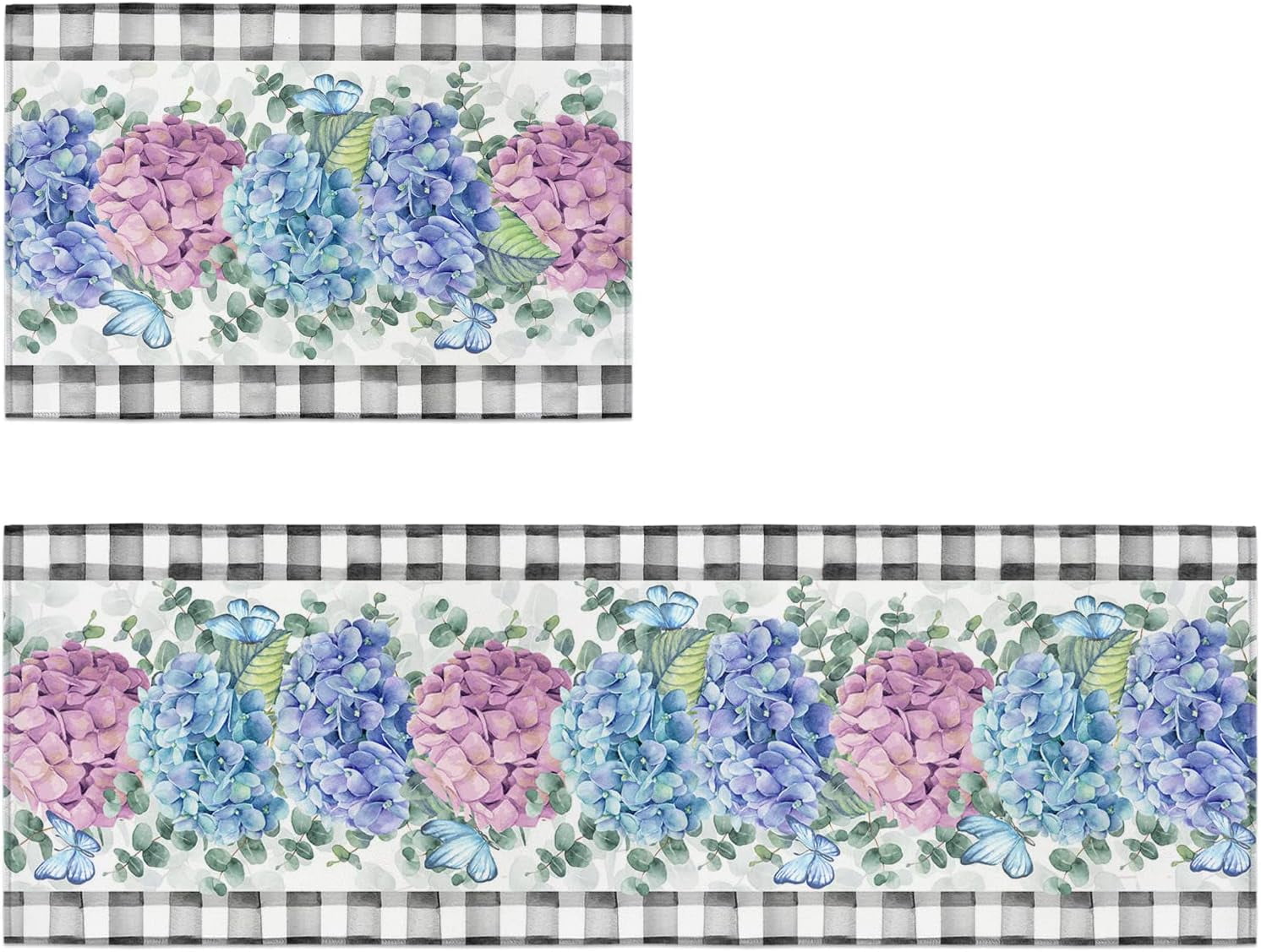 Hydrangea Kitchen Mats for Floor Anti Fatigue Mats for Kitchen Floor ...