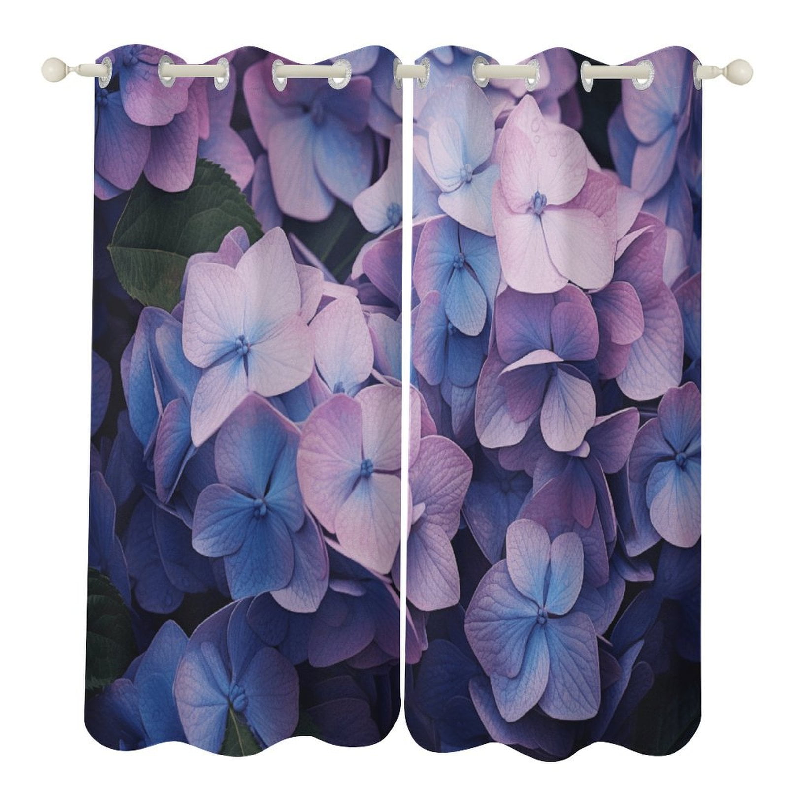 Hydrangea Macrophylla (6) Luxury Window Curtains Blinds for Living Room ...