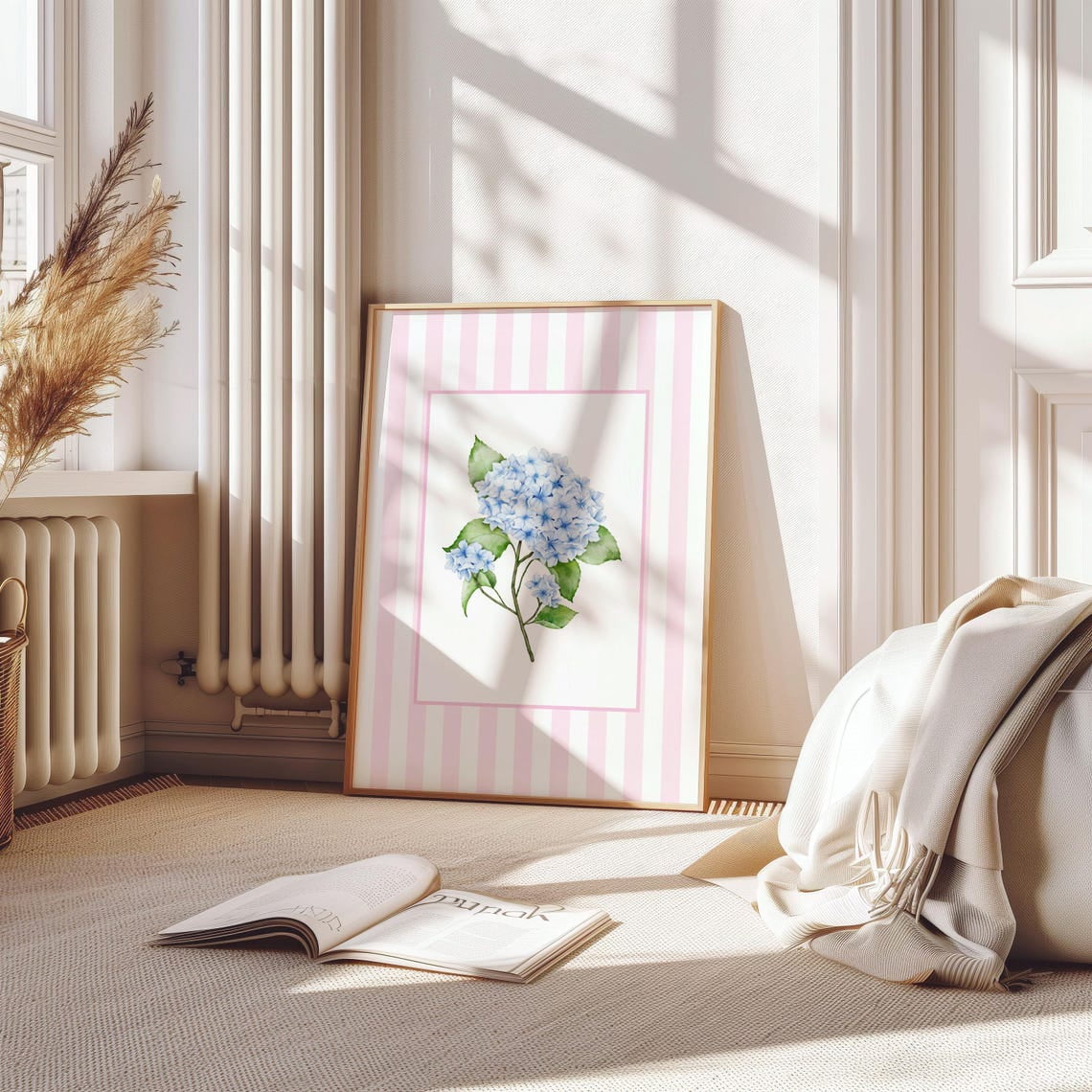 Hydrangea Print // Watercolour Prints, Coastal Wall Art, Hamptons Style ...