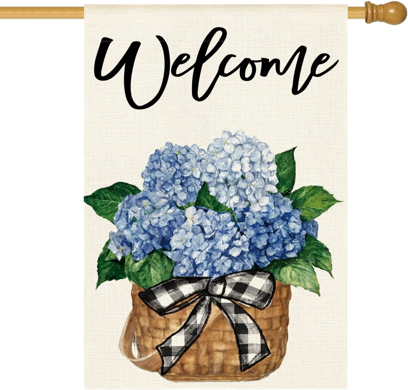 Hydrangea Spring Summer House Flag 28x40 Inch Double Sided Outside ...