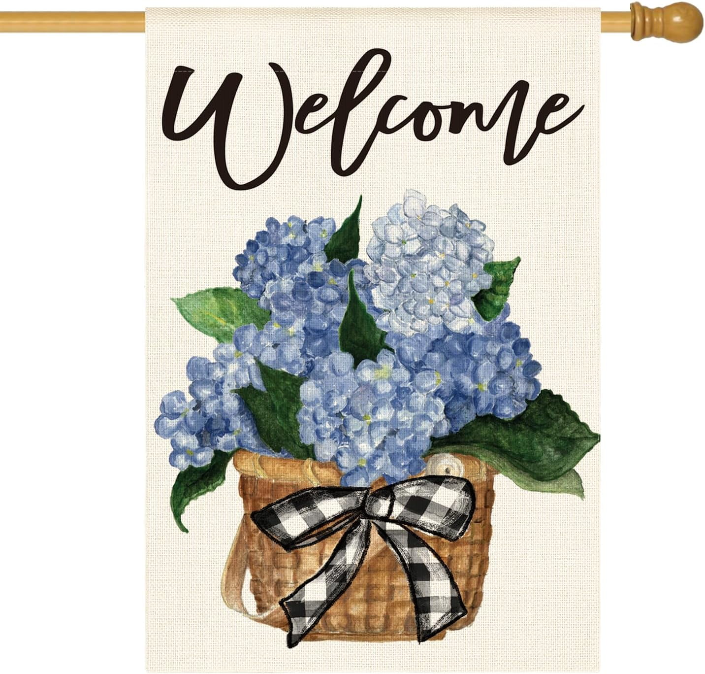 Hydrangea Spring Summer House Flag 28x40 Inch Double Sided Outside ...