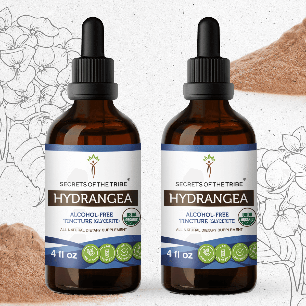 Hydrangea Tincture Alcohol-FREE Extract, Organic Hydrangea (Hydrangea ...