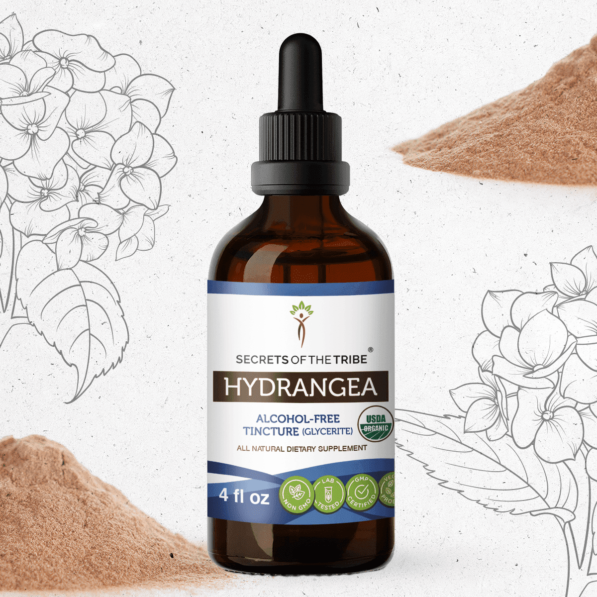 Secrets Of The Tribe Hydrangea Organic Dietary Supplement, Natural ...