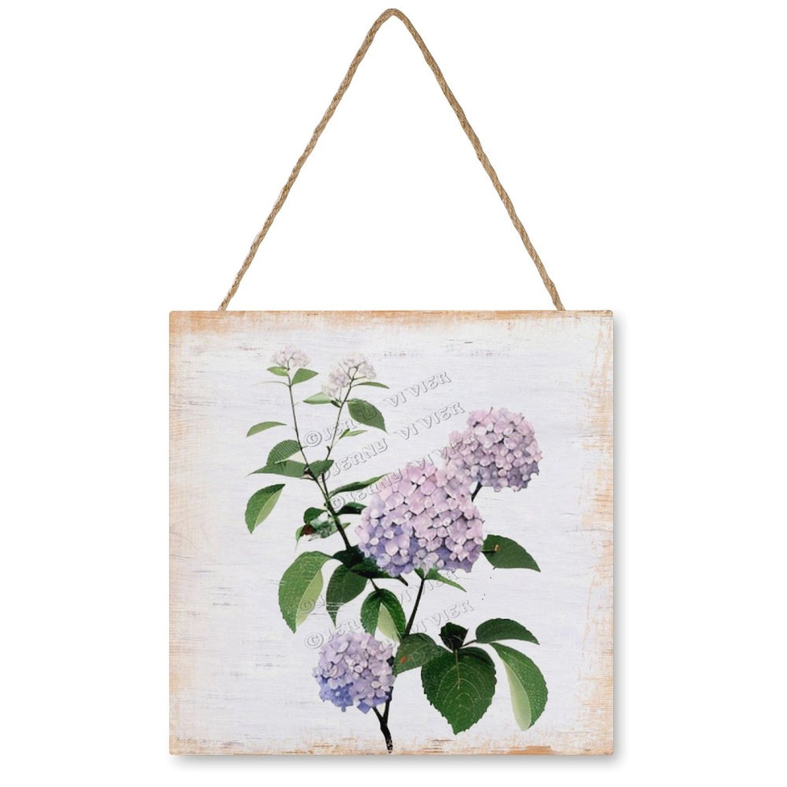 Hydrangea Wooden Hanging Sign Floral Wood Sign for Kitchen Rustic ...
