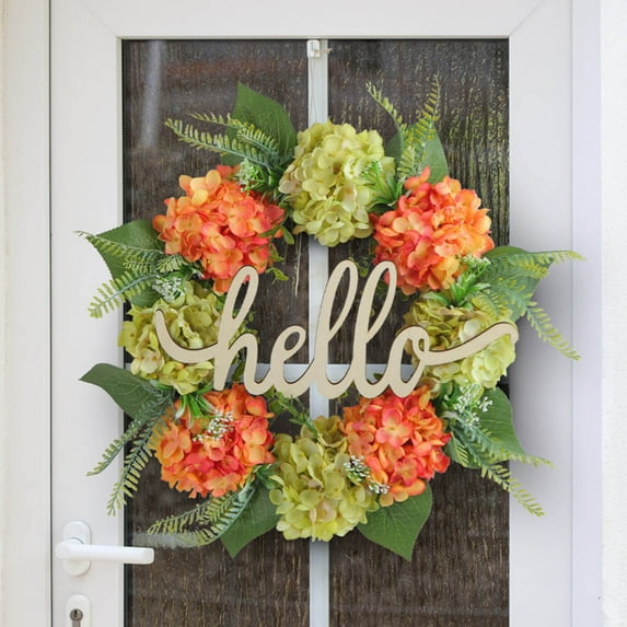 Hydrangea Wreaths Decor Front Door Flowers Window Wreaths, Artificial ...