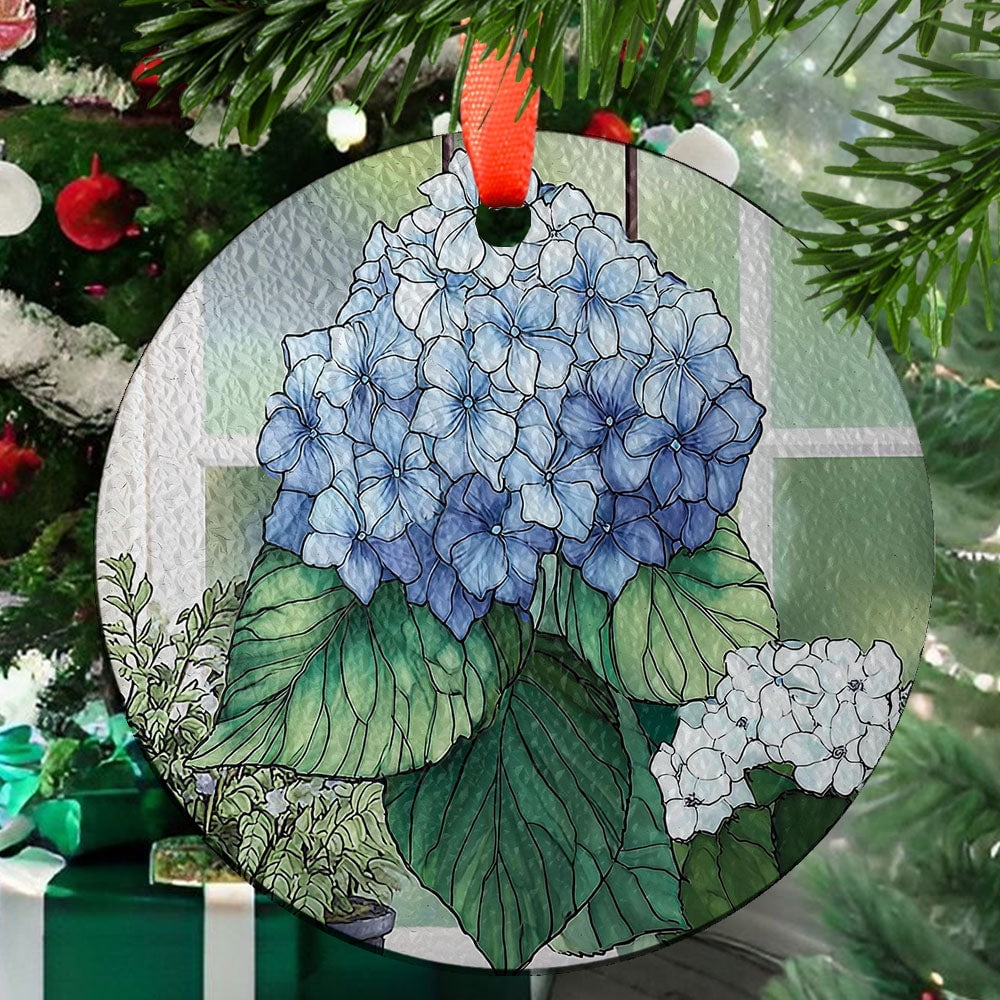 Hydrangeas Flowers Ornament Suncatcher, Hydrangeas Window Hanger ...