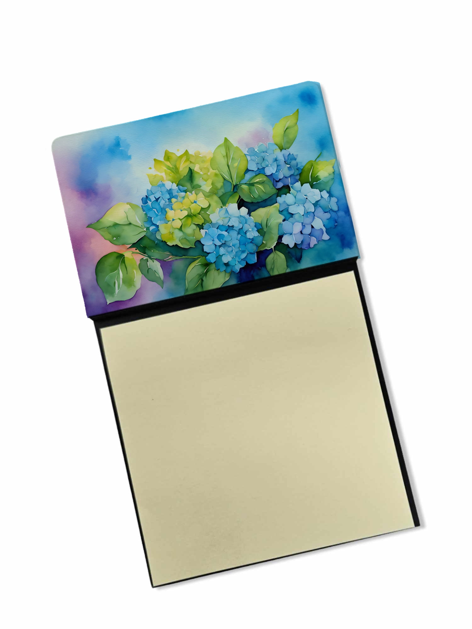 Hydrangeas in Watercolor Sticky Note Holder 3.25 in x 5.25 in - Walmart.com