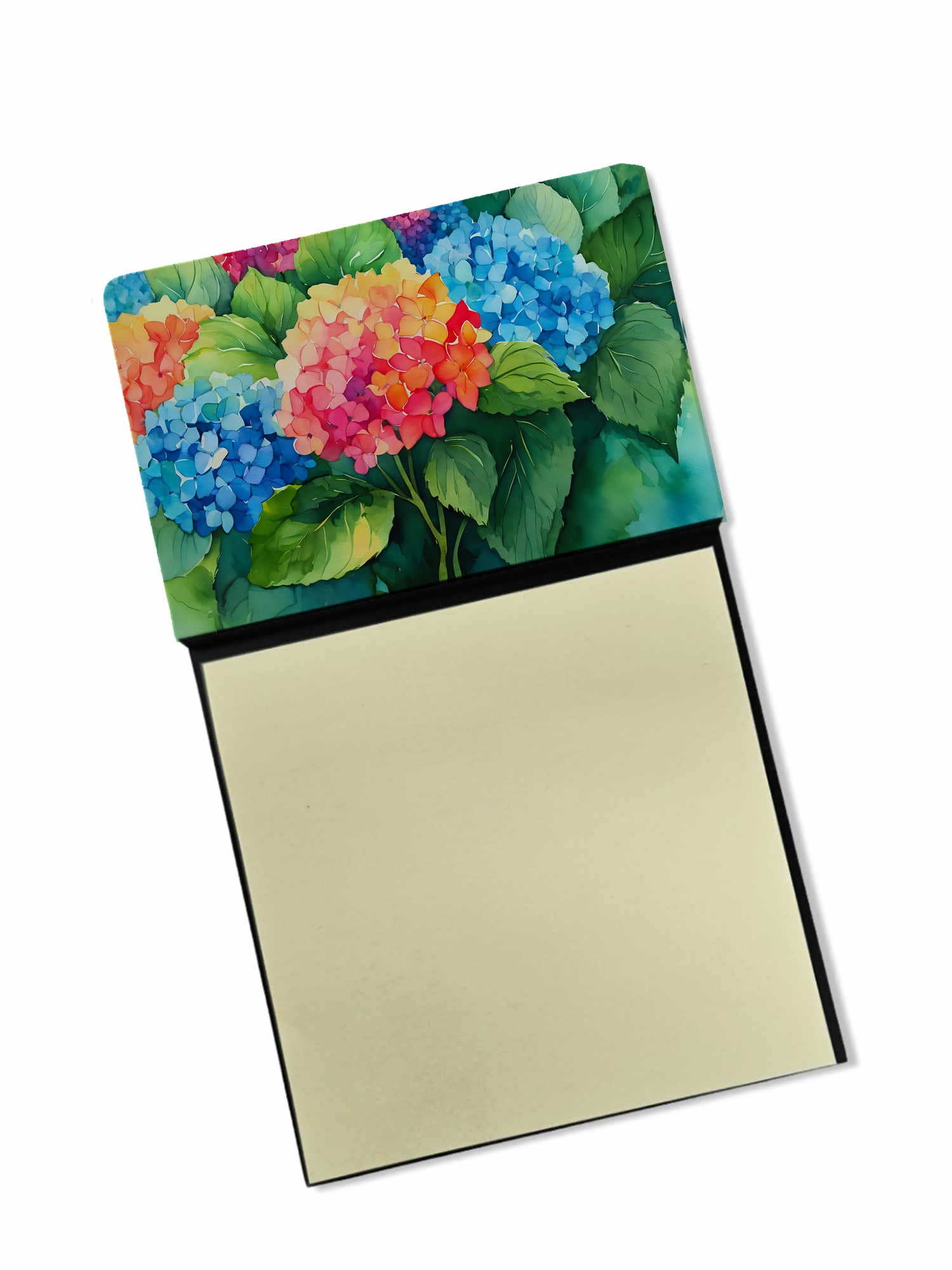 Hydrangeas in Watercolor Sticky Note Holder 3.25 in x 5.25 in - Walmart.com