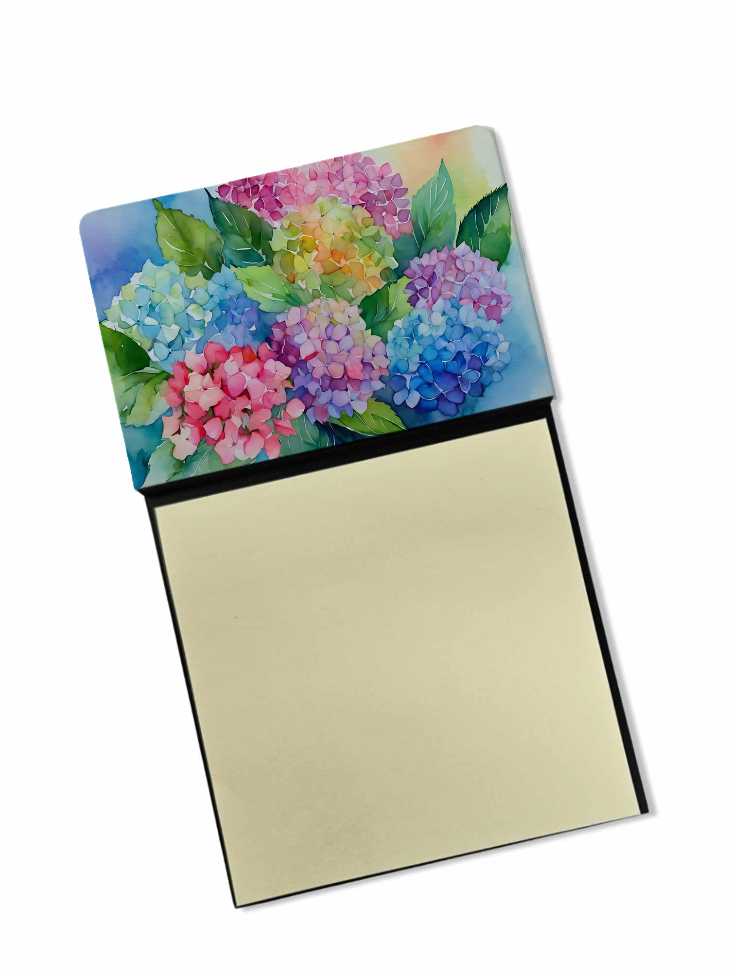 Hydrangeas in Watercolor Sticky Note Holder 3.25 in x 5.25 in - Walmart.com