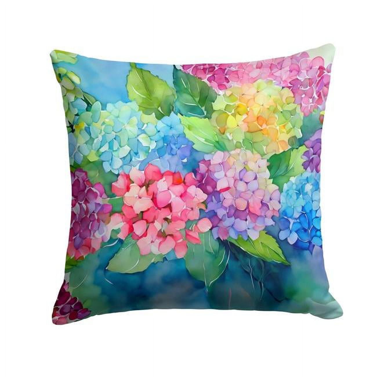 Hydrangeas in Watercolor Throw Pillow 18 in x 18 in - Walmart.com