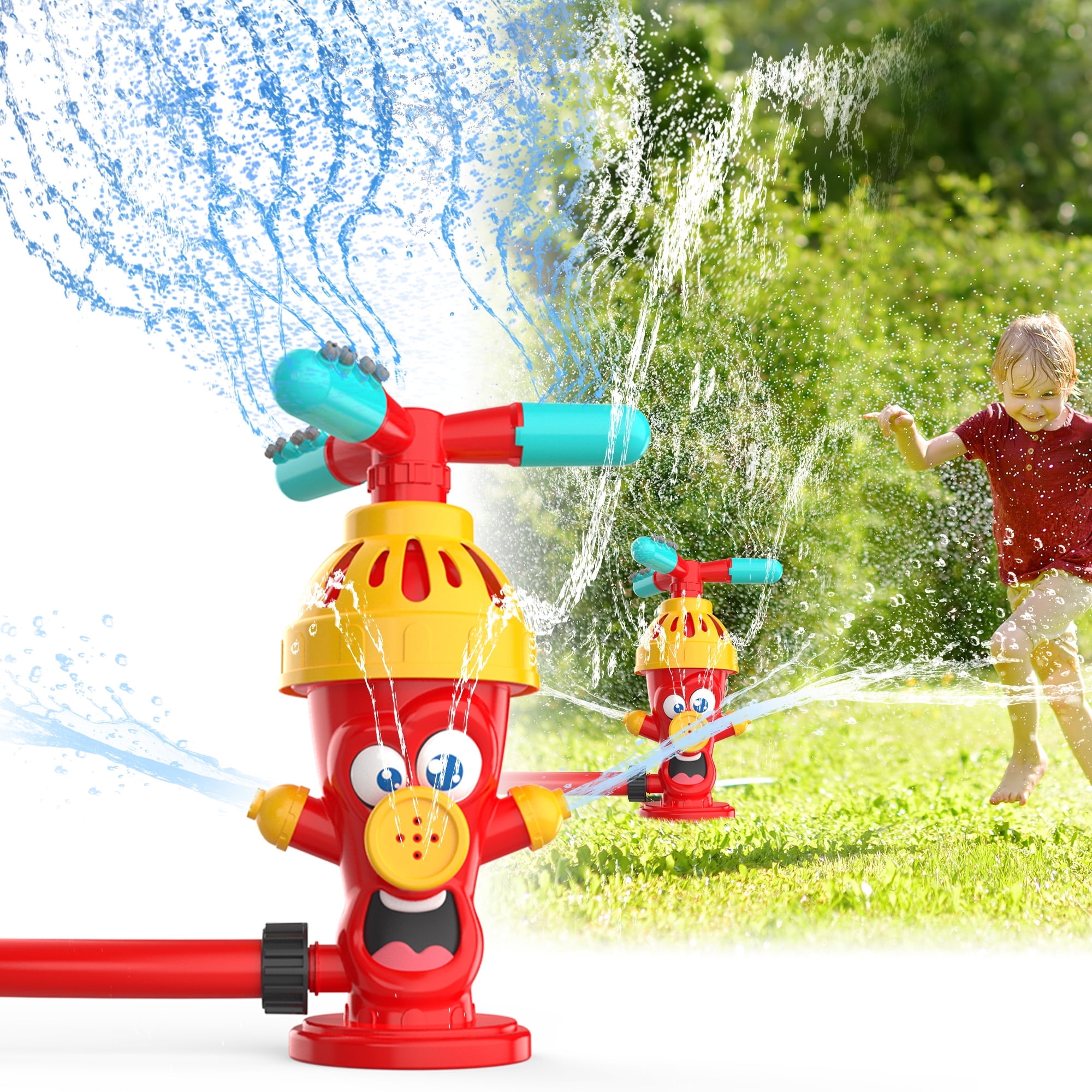 Hydrant Sprinkler for Kids Outdoor Play, Water Spray Sprinkler with ...