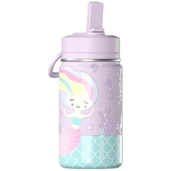 Hydrapeak 14oz Mini Fun Sticker Print Water Bottle with Straw Lid ...