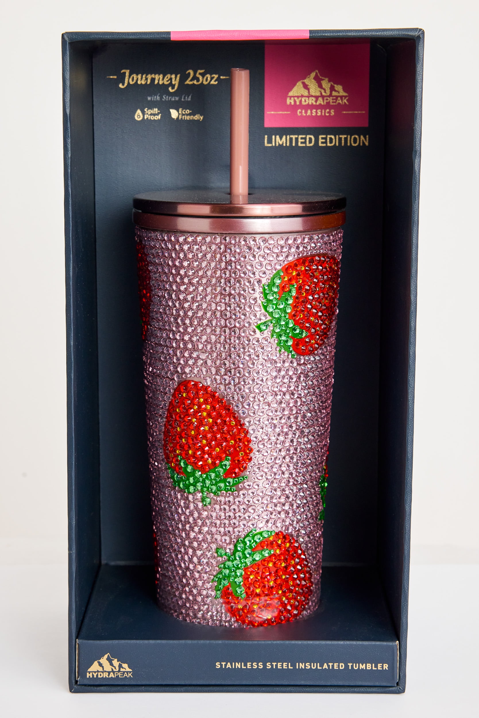 Hydrapeak 25oz Limited Edition Pink/Strawberry Rhinestone Tumbler ...