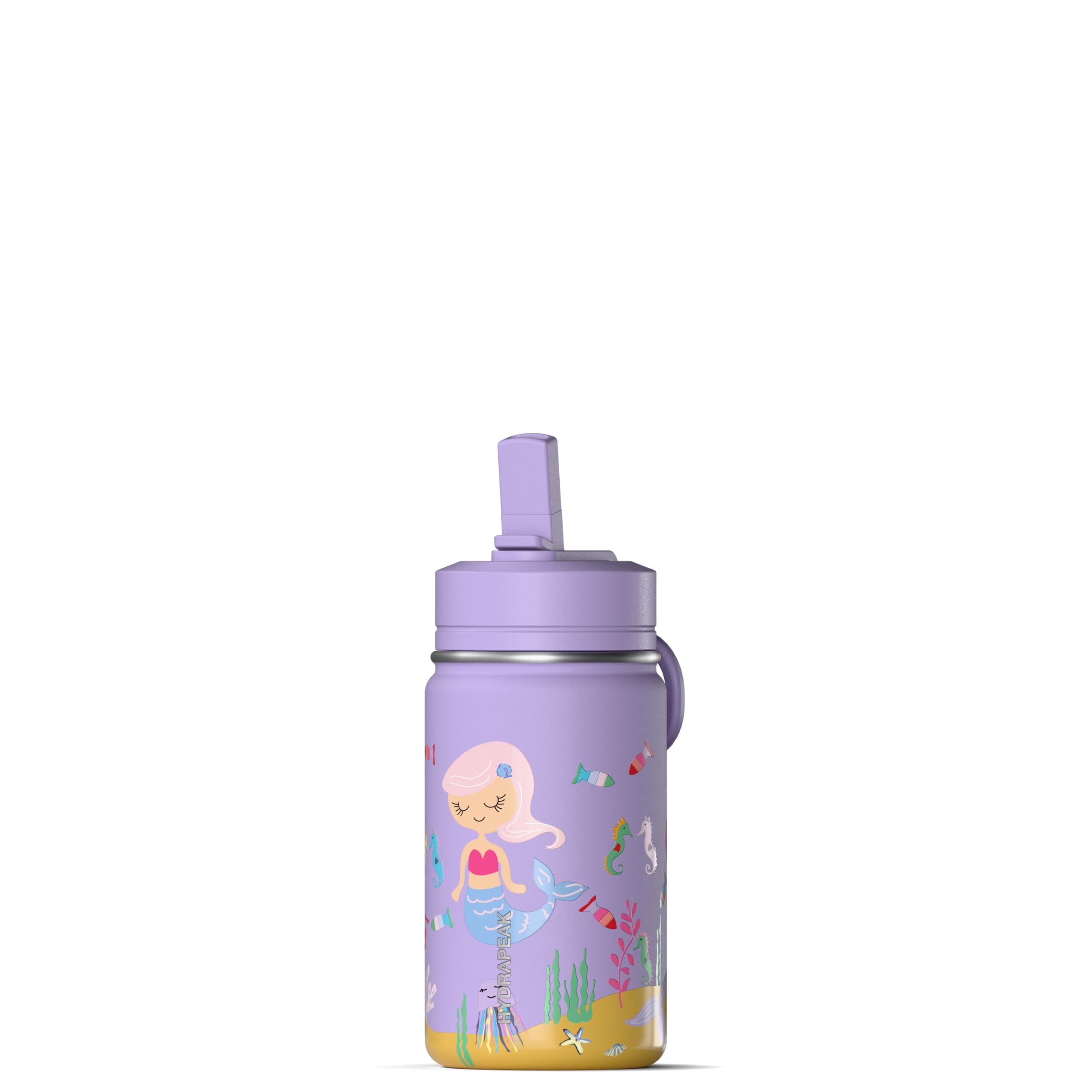 Hydrapeak Mini 14oz Fun Sticker Print Water Bottle with Straw Lid ...