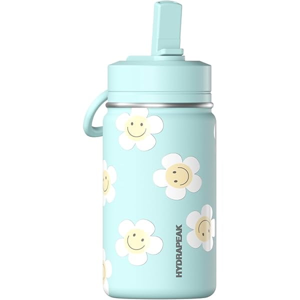 Hydrapeak Mini 14oz Fun Sticker Print Water Bottle with Straw Lid ...