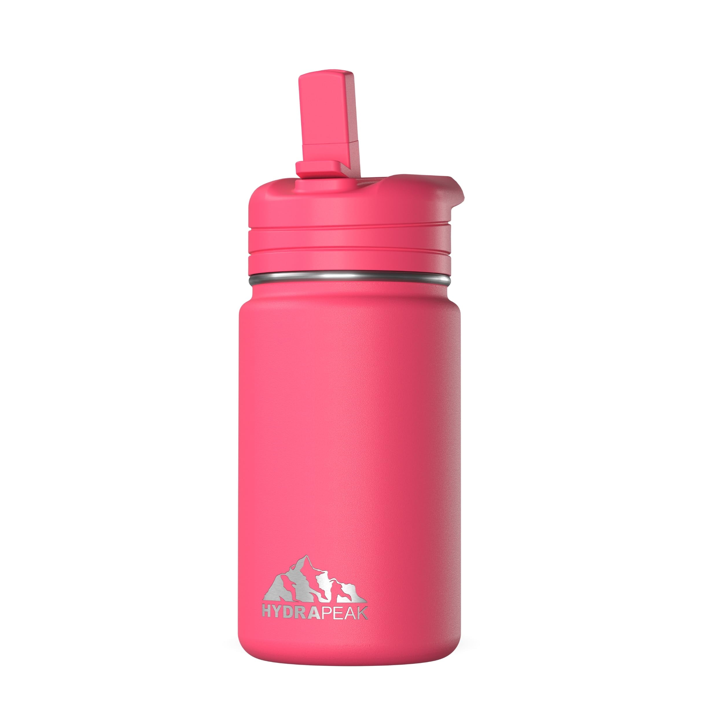 Hydrapeak Mini 14oz Water Bottle with Straw Lid, Insulated Water Bottle ...