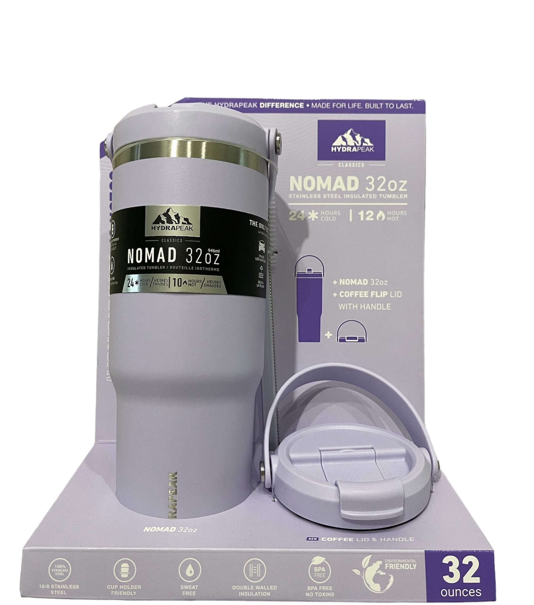 Hydrapeak Nomad 32 oz Tumbler With Handle and Straw Lid, Extra Coffee Flip, Limited Edition ...