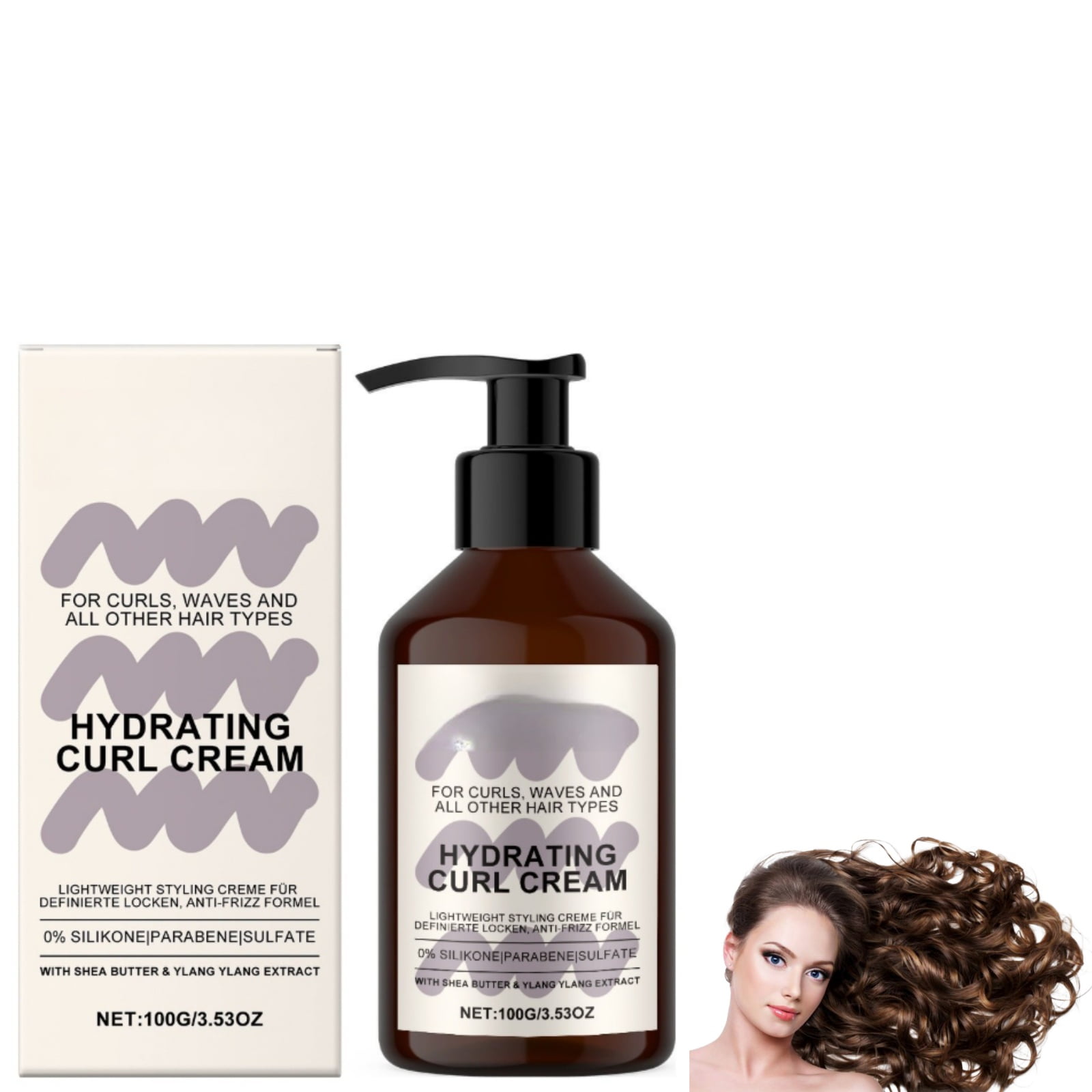 Hydrating Curl Cream, Moisturizing Curl Cream, LightWeight Styling ...