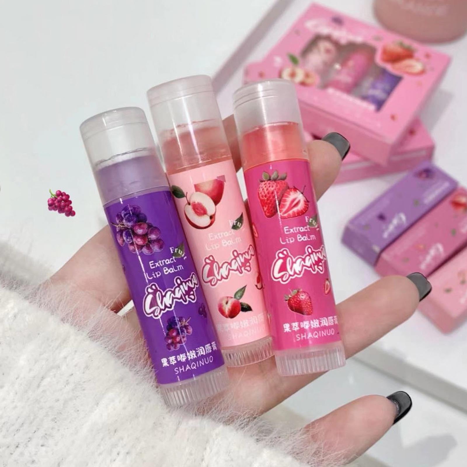 Hydrating Fruity Moisturizing Lip Balm | Jelly Cheek Stick | Sheer Buildable Watercolor Lip ...