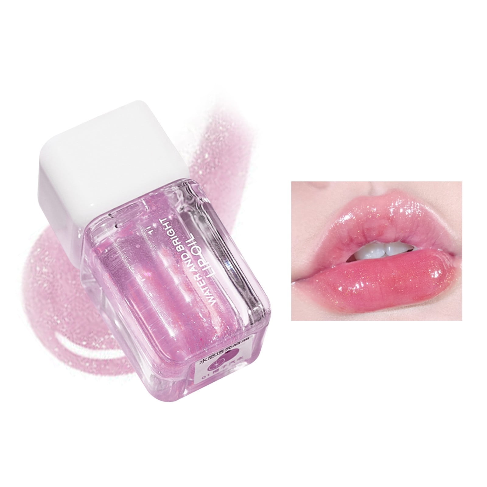 Hydrating Lip Gel Vitamin E Clear Rosehip Oil Gum Cherry Strawberry Lip ...