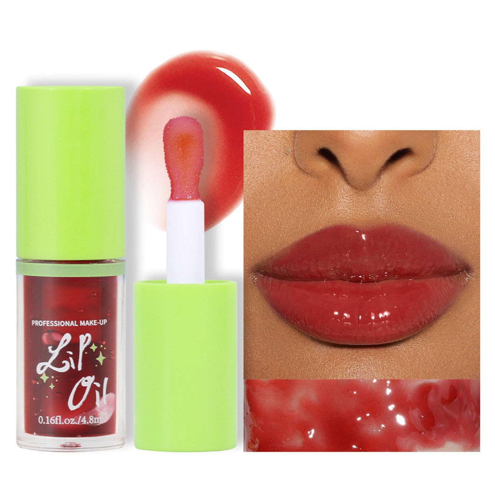Hydrating Lip Glow Oil Moisturizing Lip Oil Gloss Transparent Toot Lip ...