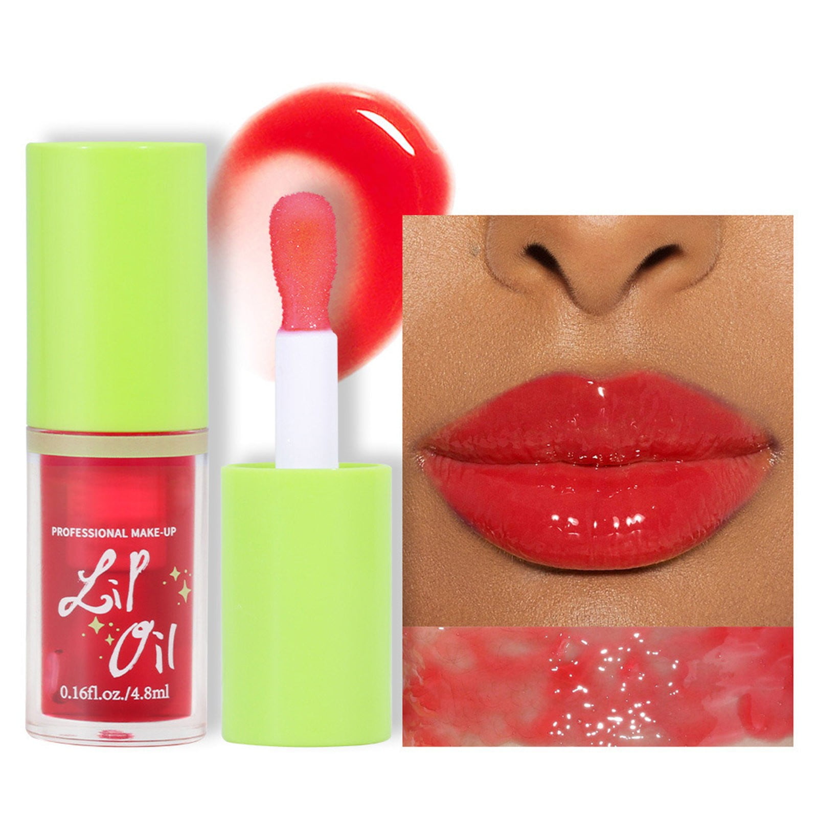 Hydrating Lip Glow Oil Moisturizing Lip Oil Gloss Transparent Toot Lip ...